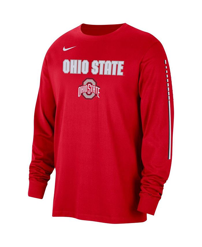 Nike Men's Scarlet Ohio State Buckeyes Slam Dunk Long Sleeve T-shirt ...