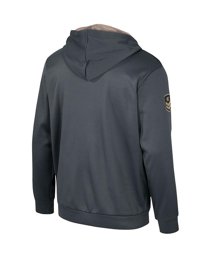 Colosseum Men's Charcoal Tennessee Volunteers OHT Military-Inspired Appreciation Pullover Hoodie ...