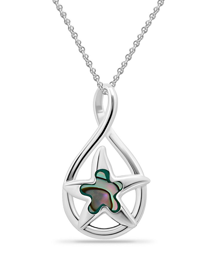 Macy's Abalone Inlay Starfish Motif Pendant Necklace - Macy's