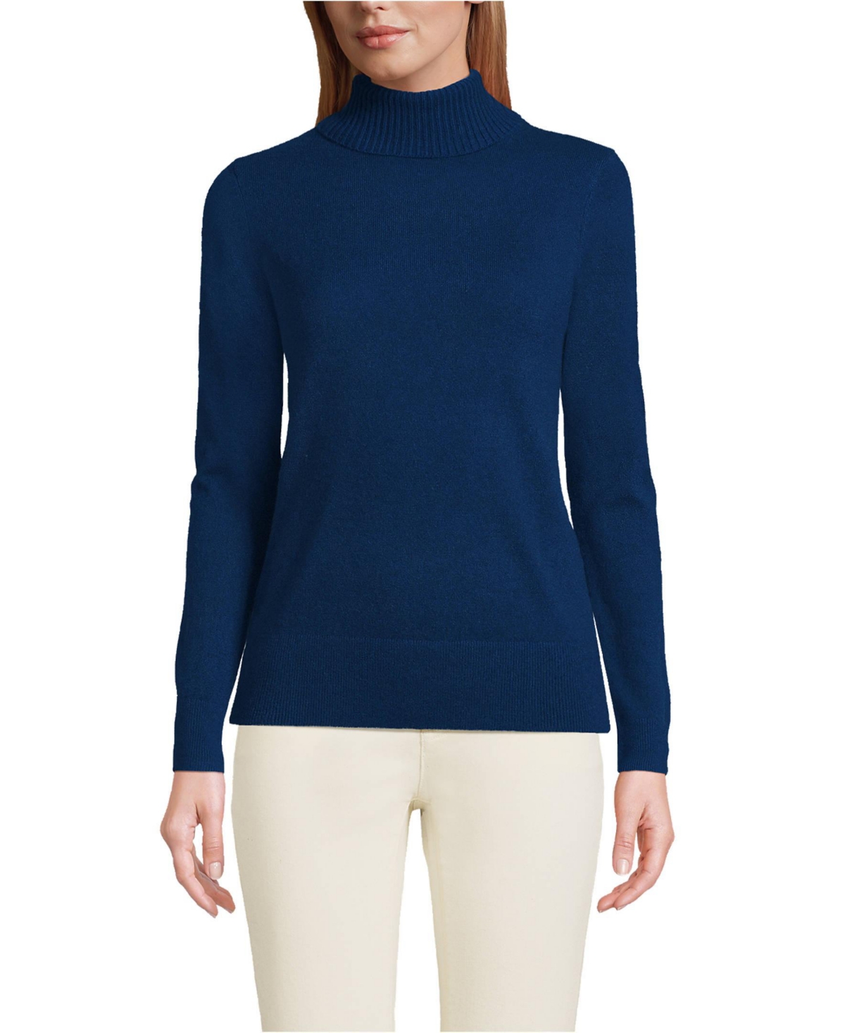 Click here for Lands End Petite Cashmere Turtleneck Sweater - Dee... prices