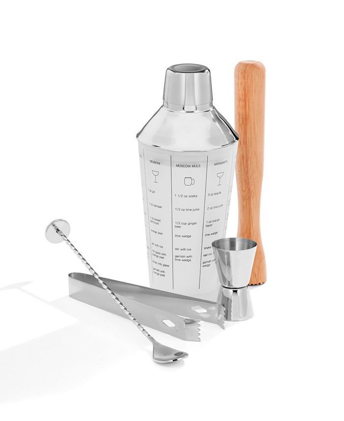 Cambridge 5-Piece Mixology Shaker Tool Set - Macy's