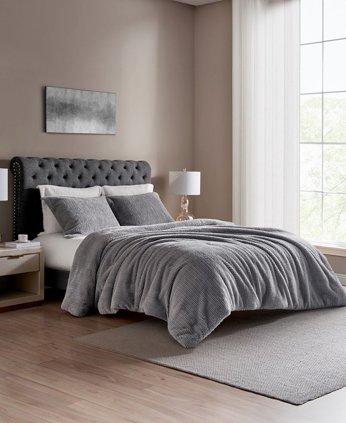 Royal Luxe Faux Fur to Mink Reversible 3 Piece Comforter Set, Full ...