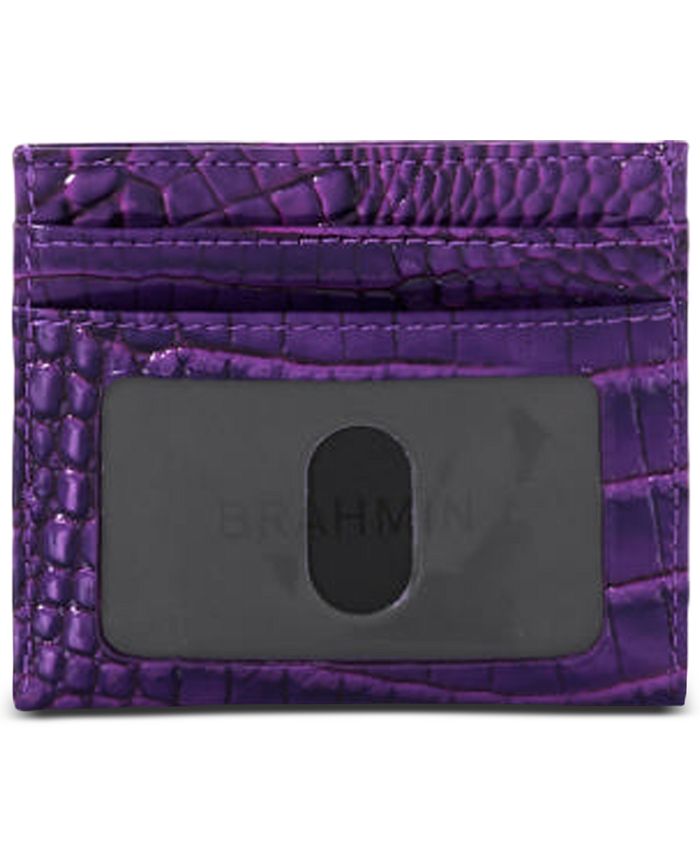 Brahmin Cheryl Melbourne Embossed Leather Card Case - Macy's