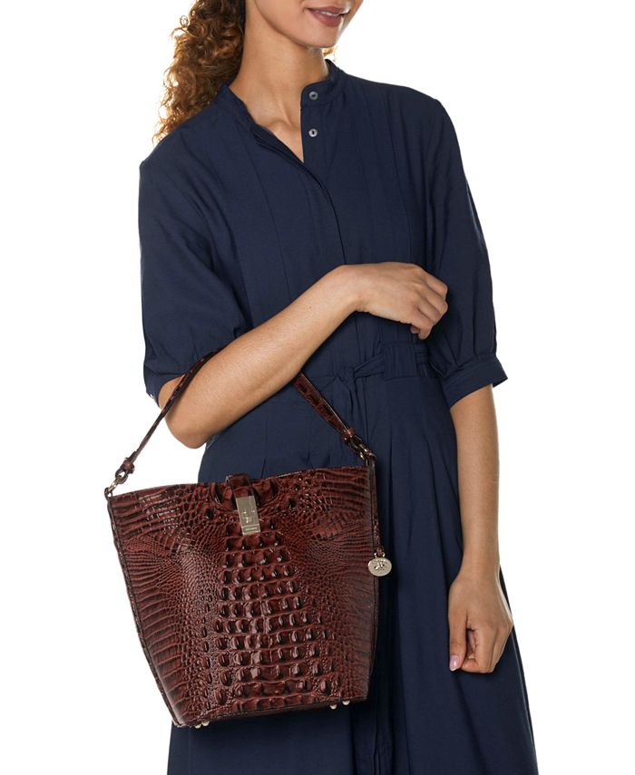 Brahmin Shira Lysander Embossed Leather Bucket Bag - Macy's