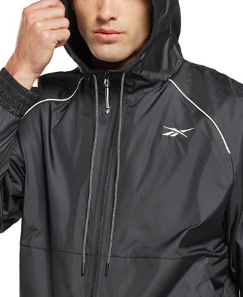 Reebok Men's Regular-Fit Fleece-Lined Hooded DWR Jacket - Macy's