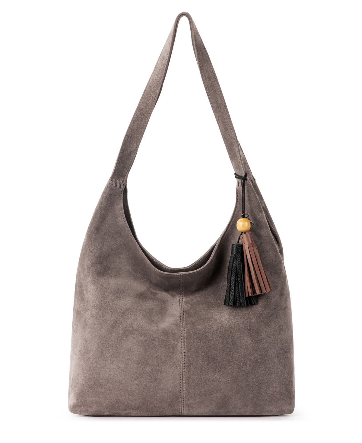 Click here for The Sak Huntley Leather Hobo Bag - Mushroom Suede prices