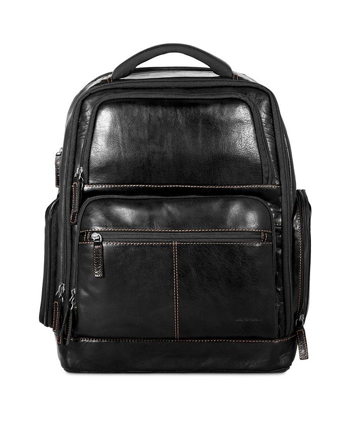 Jack Georges Voyager Leather Tech Backpack - Macy's