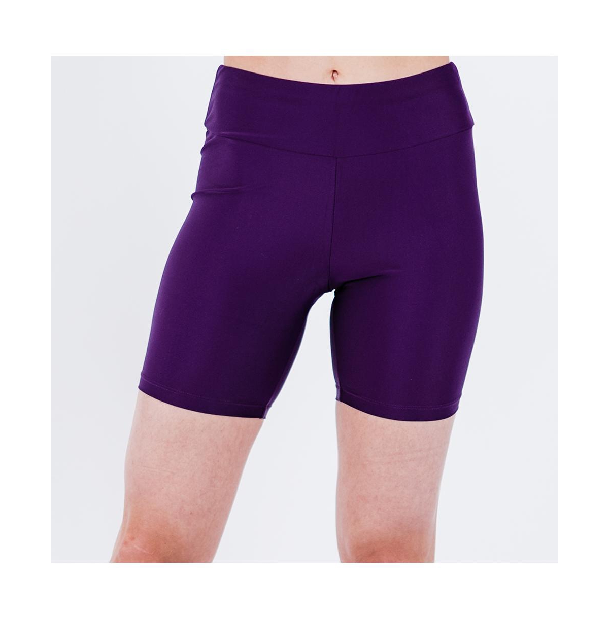 Click here for Calypsa Womens Mid-Thigh Swim Shorts - Eggplant prices