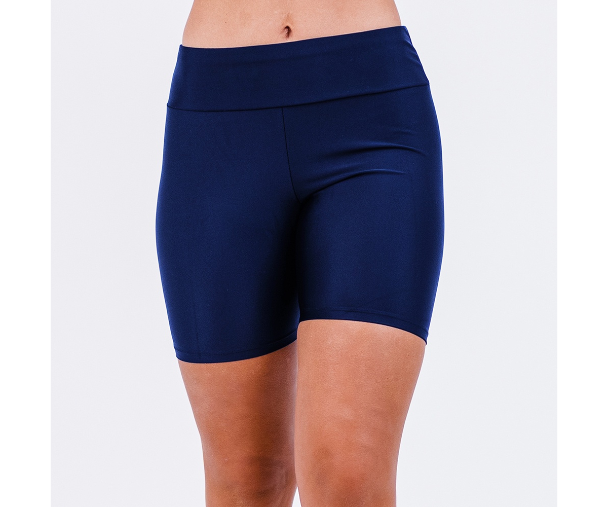 Click here for Calypsa Womens Mid-Thigh Swim Shorts - Navy prices