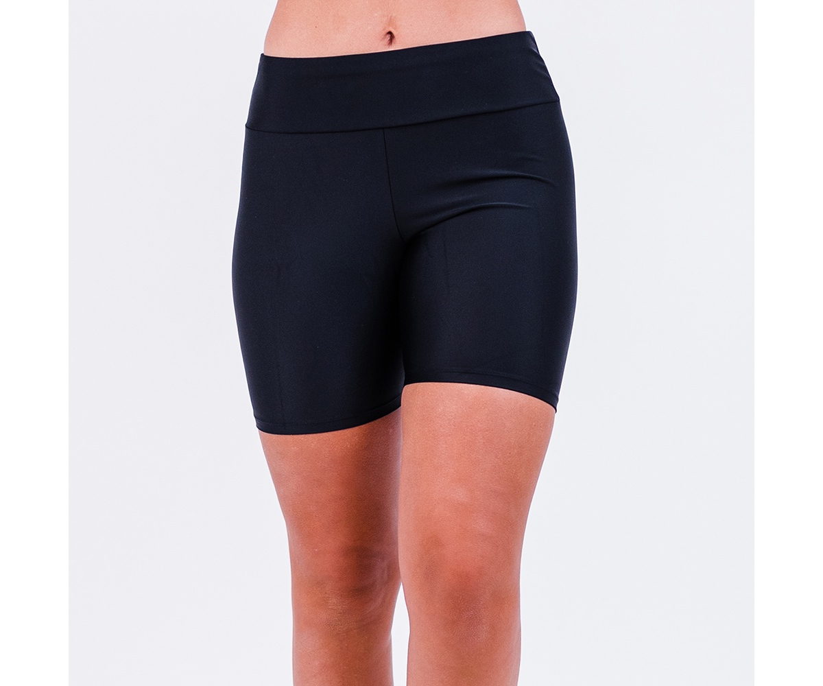 Click here for Calypsa Womens Mid-Thigh Swim Shorts - Black prices