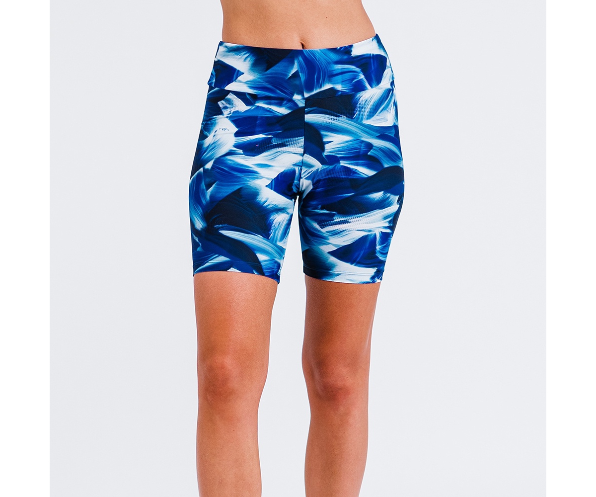 Click here for Calypsa Womens Mid-Thigh Swim Shorts - Navy wave prices