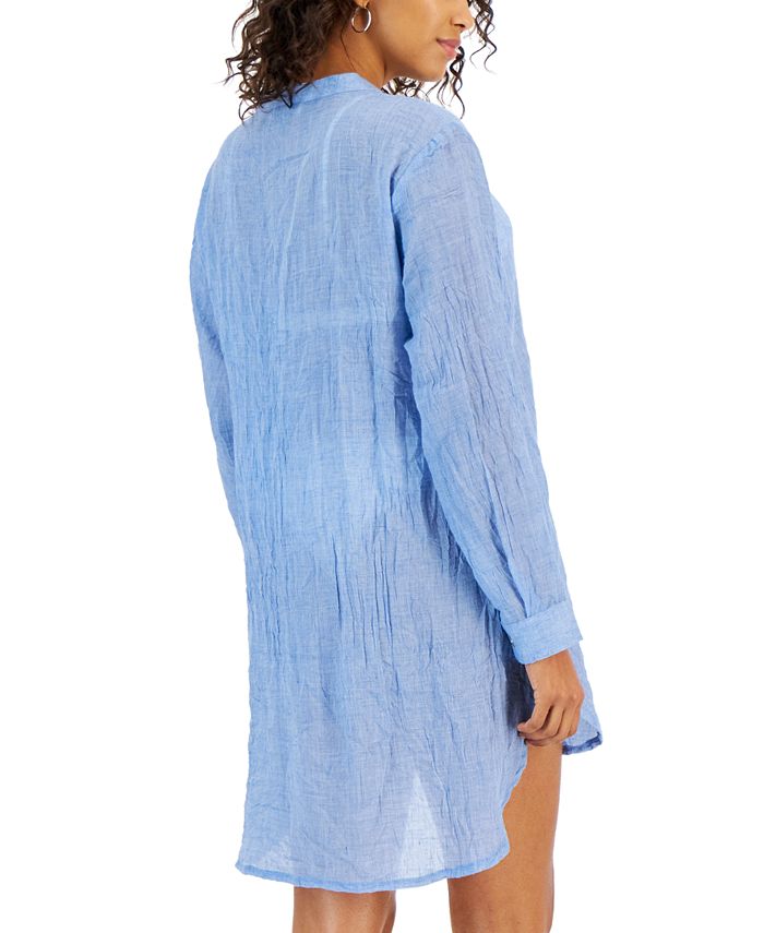 J Valdi Women's Big Shirt Cover-Up Top - Macy's