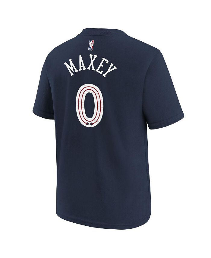 Nike Big Boys Tyrese Maxey Navy Philadelphia 76ers 2023/24 City Edition ...