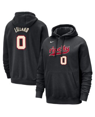 Men's Nike Damian Lillard Black Portland Trail Blazers 2023/24 City ...