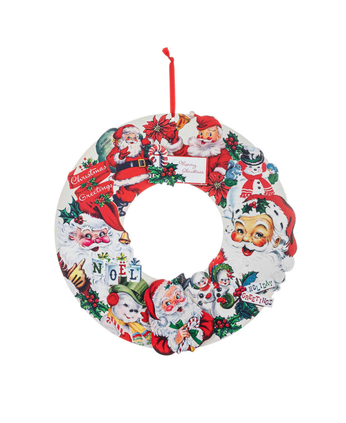 Click here for Mr. Christmas 18 Wooden Wreath Vintage-Like Santa... prices