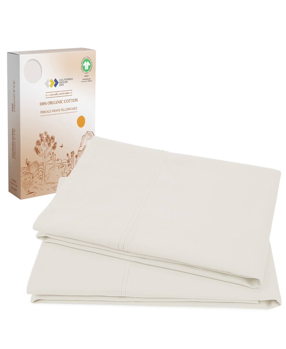Click here for 100 Organic Cotton Pillow Cases King Set Of 2  Sof... prices