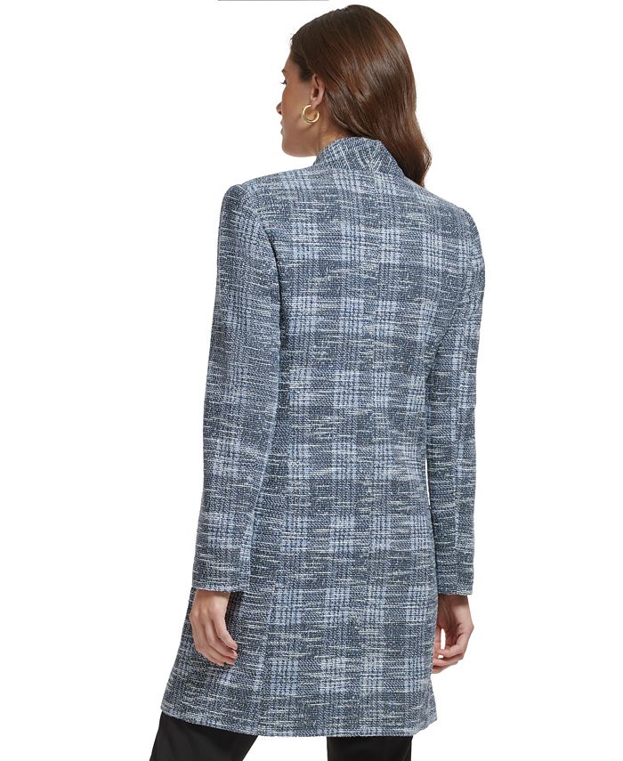 DKNY Petite Bouclé Tweed Logo-Closure Jacket - Macy's