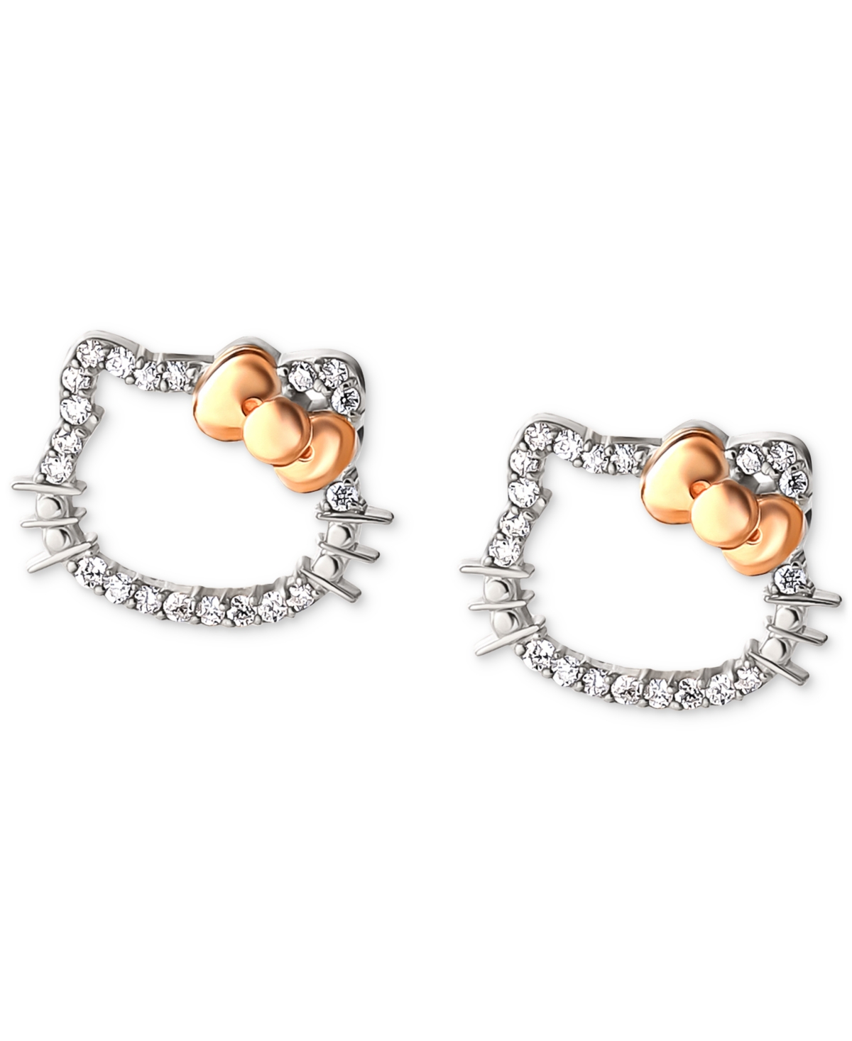 Click here for Hello Kitty Diamond Silhouette Stud Earrings (1/8... prices