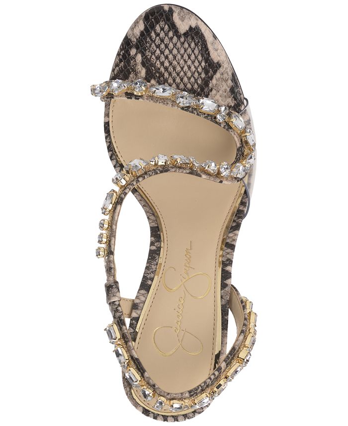 Jessica Simpson Women's Jaycin Barely-There Rhinestone Evening Sandals ...