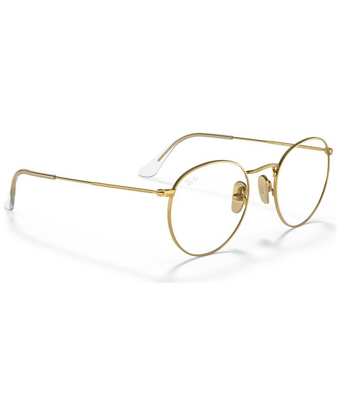 Ray-Ban Unisex Round Titanium Optics Eyeglasses, RB8247V - Macy's