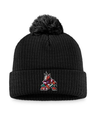 Men's Fanatics Black Arizona Coyotes Primary Logo Cuffed Knit Hat with ...