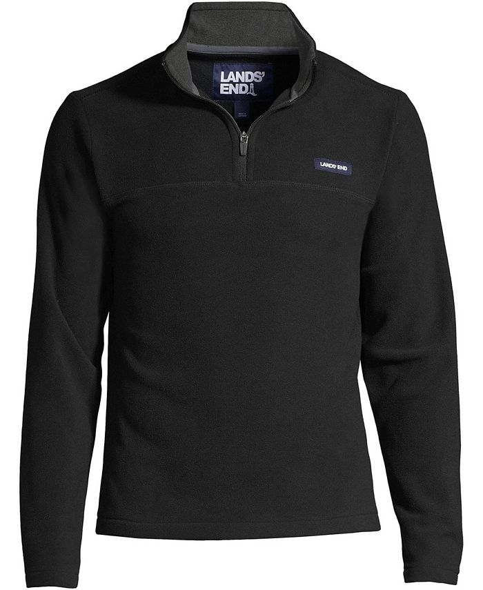 Lands' End Men's Fleece Quarter Zip Pullover Jacket - Macy's