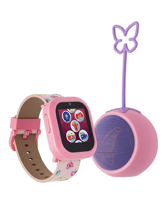 Playzoom V3 Girls Pink Silicone Smartwatch 42mm Gift Set - Macy's