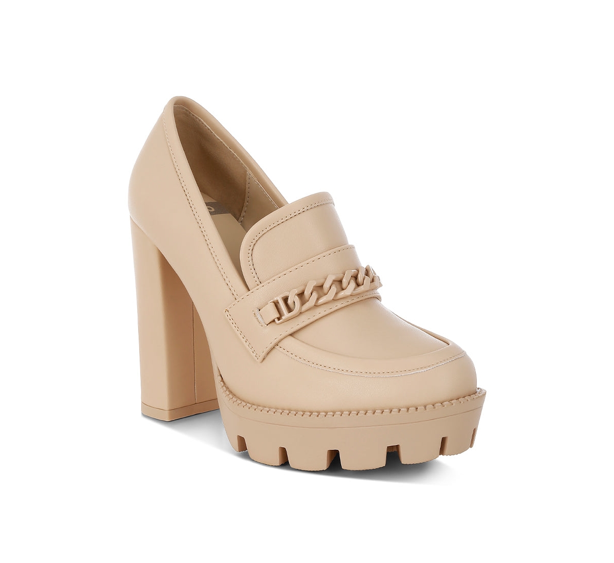 Click here for Corinne Womens Chain Embellished Chunky Loafers -... prices