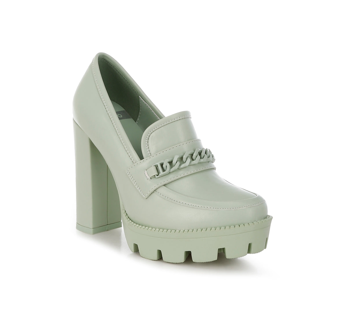 Click here for Corinne Womens Chain Embellished Chunky Loafers -... prices