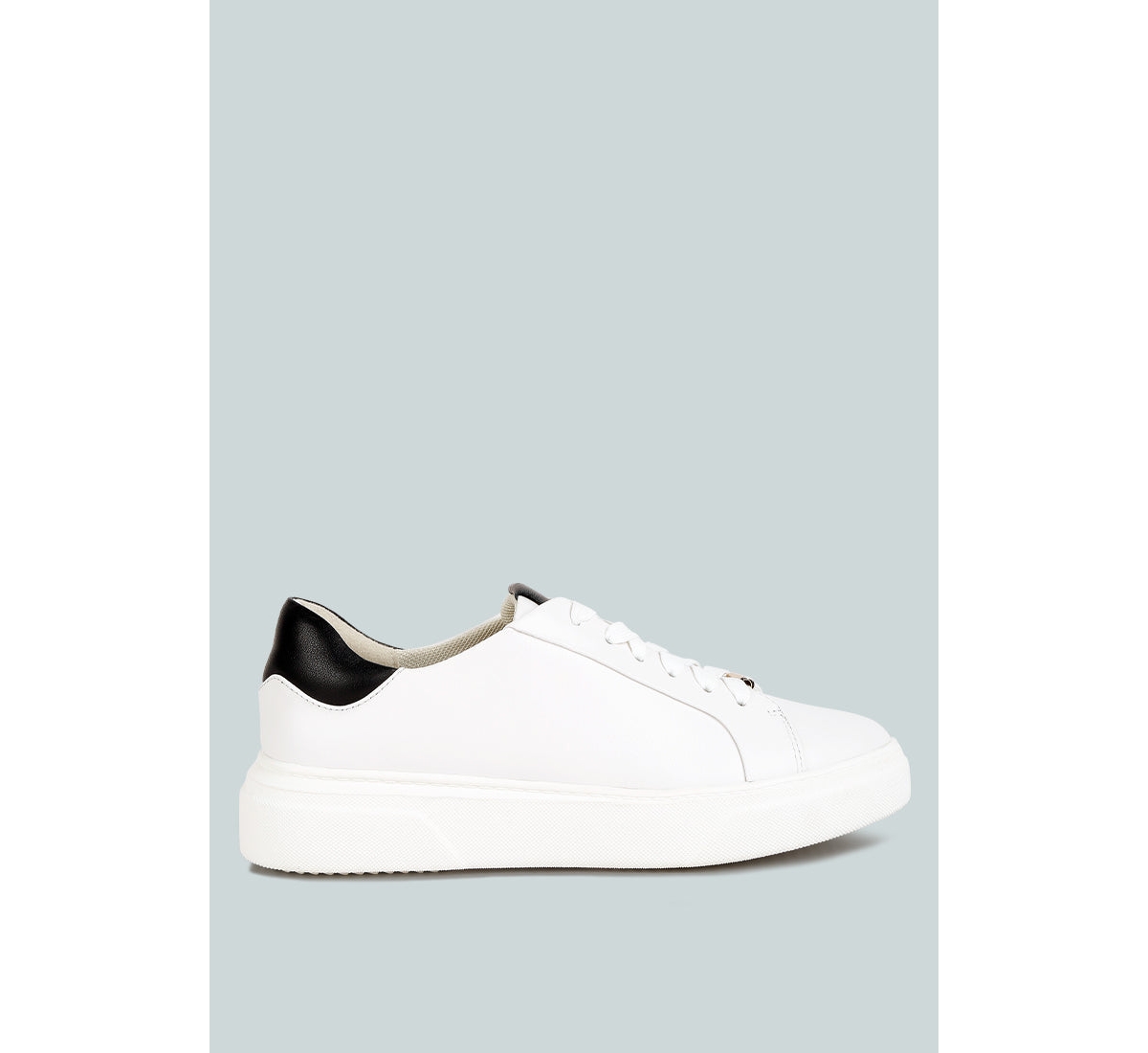 Click here for Schick Womens Lace Up Leather Sneakers - Black prices