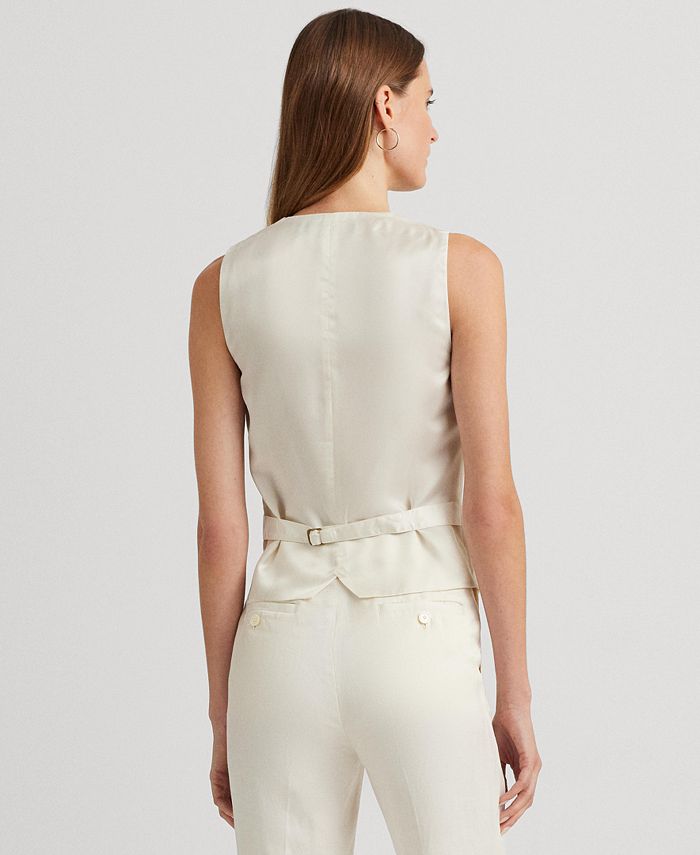 Lauren Ralph Lauren Women's Linen-Blend Twill Vest - Macy's