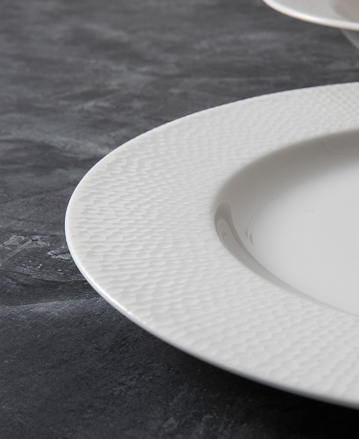 Fortessa Amanda White Embossed Oval Platter - Macy's