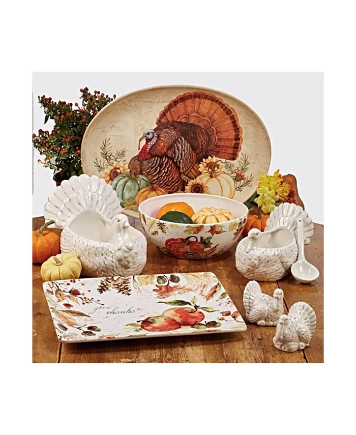 Certified International Autumn Fields Oval Turkey Platter - Macy's