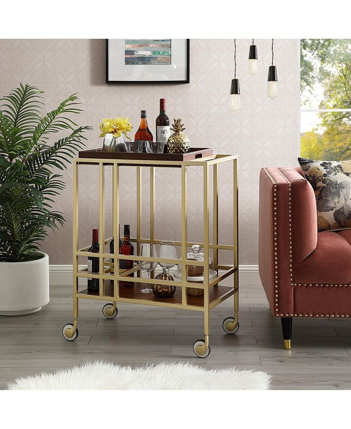 Inspired Home Mako Bar Cart - Macy's