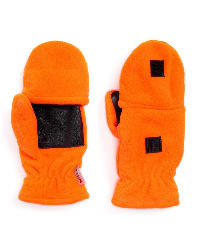 MUK LUKS Men's Waterproof Fleece Flip Mittens - Macy's