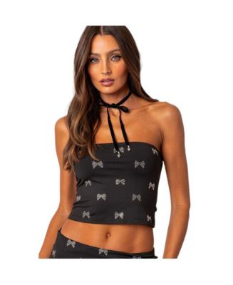 Women's Rhinestone Bow tube top - Macy's
