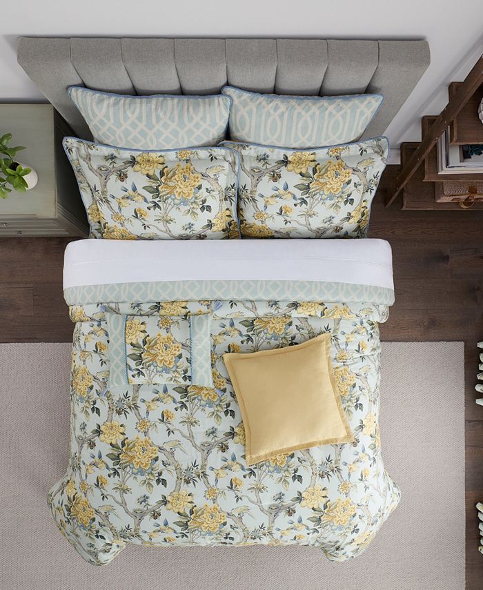 Waverly Mudan Floral 4-Pc. Comforter Set, Queen - Macy's