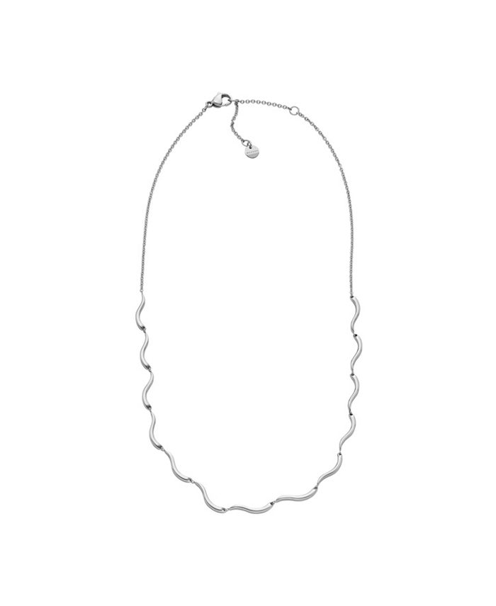 Skagen Women's Essential Waves Stainless Steel Chain Necklace - Macy's