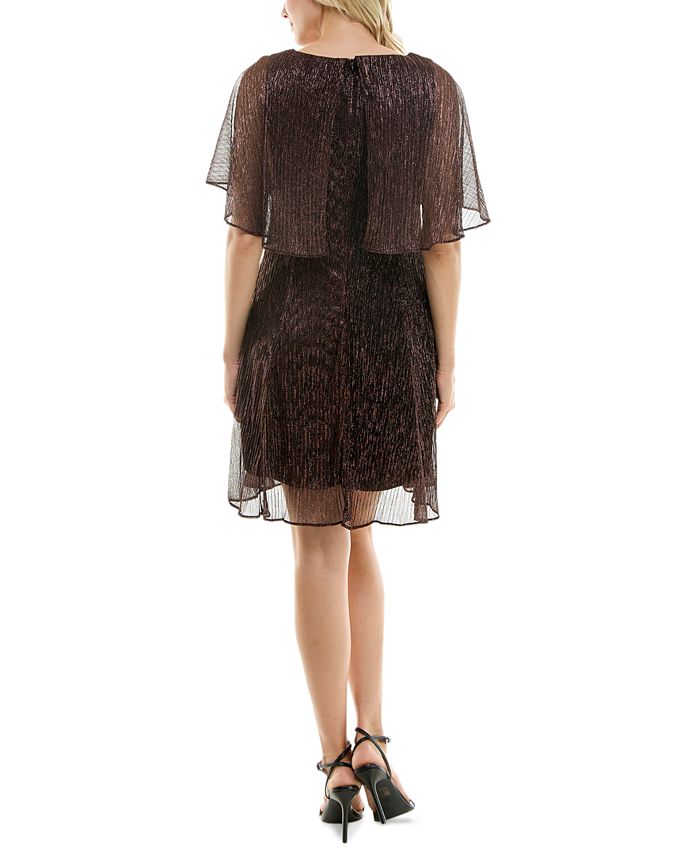 Maison Tara Women's Metallic Cape-Back Dress - Macy's