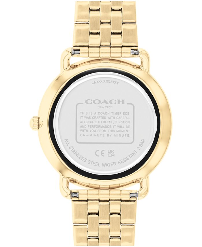COACH Men's Elliot Gold-Tone Stainless Steel Bracelet Watch 40mm - Macy's