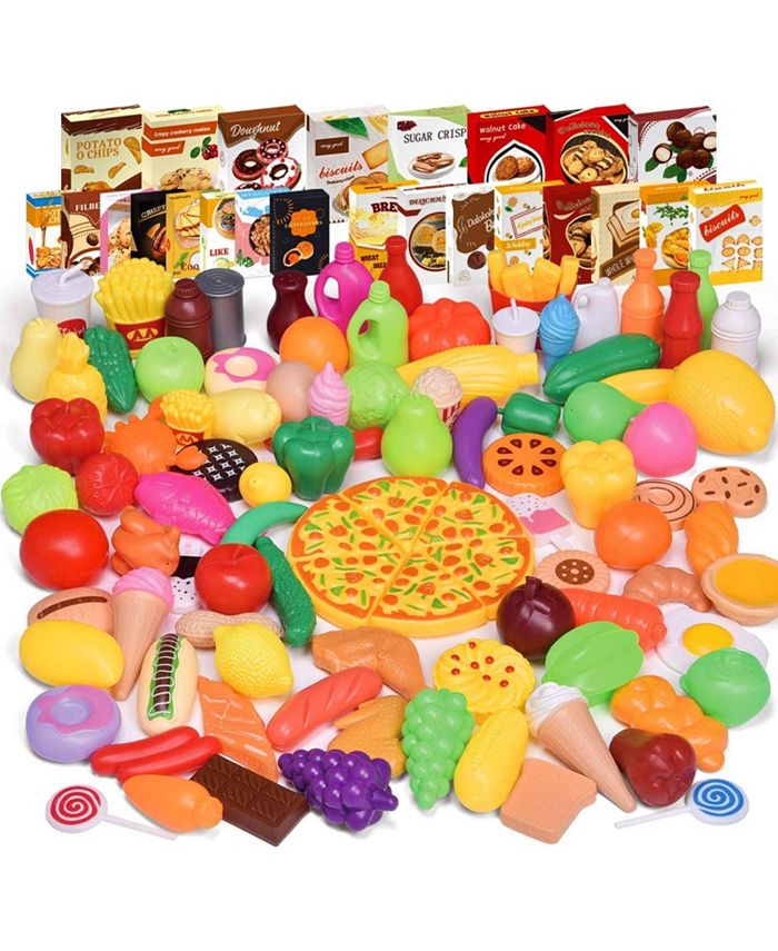 Fun Little Toys Kids Kitchen Play Food Set 128pcs - Macy's