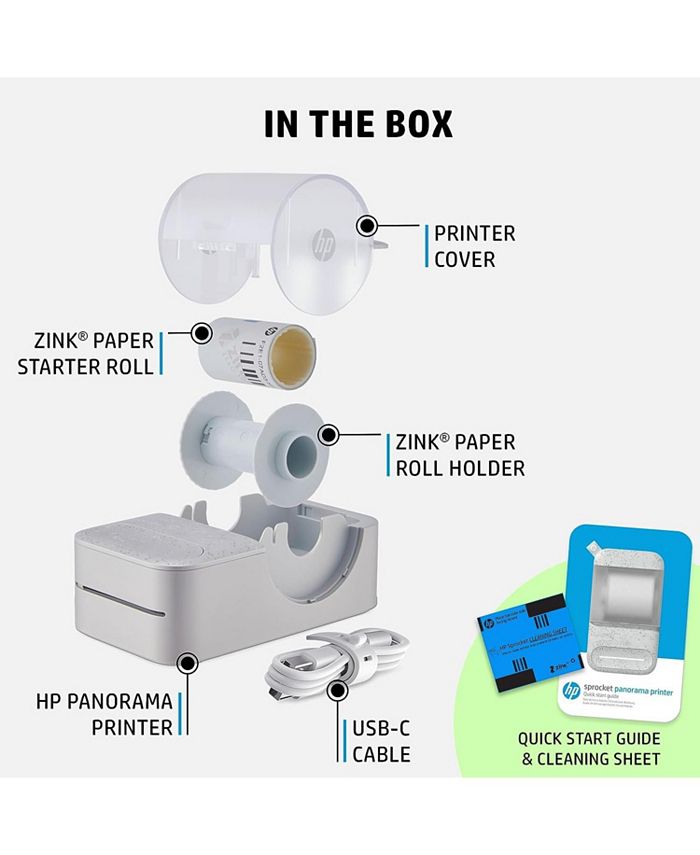 HP Sprocket Panorama Instant Portable Color Label & Photo Printer - Macy's