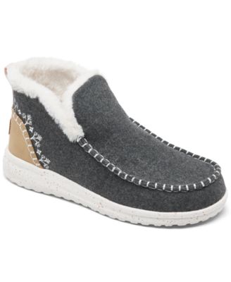Hey Dude Women's Denny Wool Faux Shearling Boots from Finish Line - Macy's