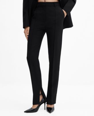 MANGO Women's Side Slit Suit Pants - Macy's