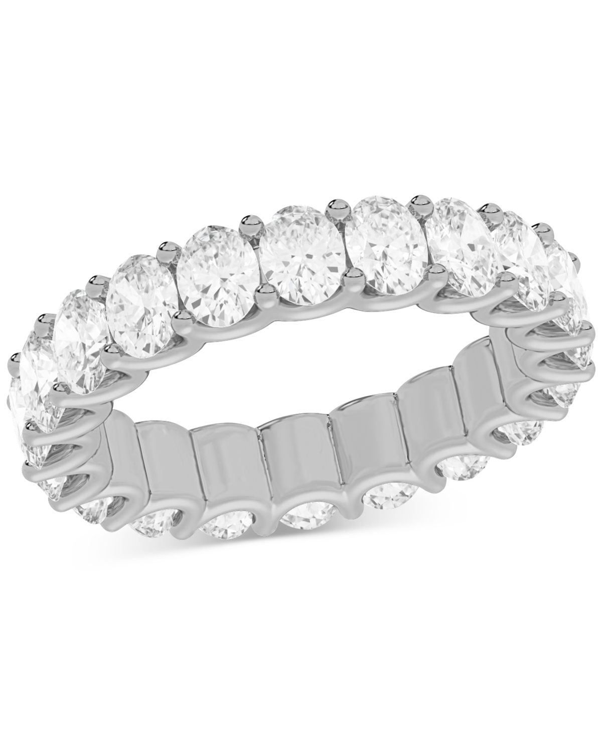 Click here for Diamond Oval-Cut Eternity Band (4 ct. t.w.) in Pla... prices