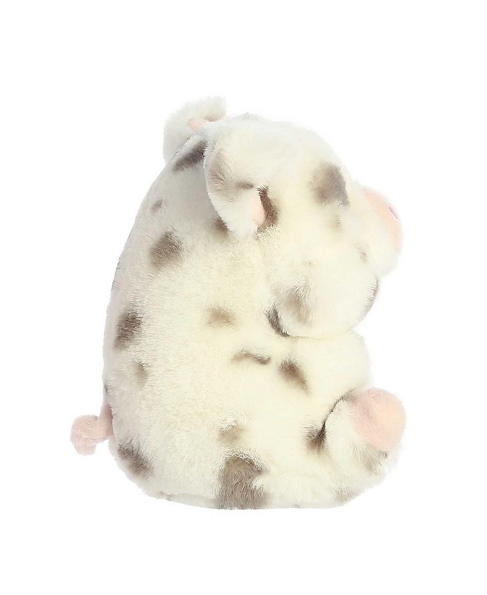 Aurora Mini Periwinkle Pig Rolly Pet Round Plush Toy White 6" - Macy's