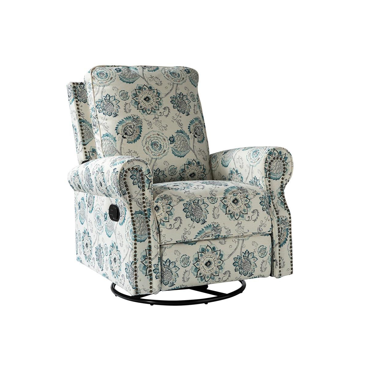 Click here for Hulala Home Evelia Floral Swivel Rocker Manual Rec... prices