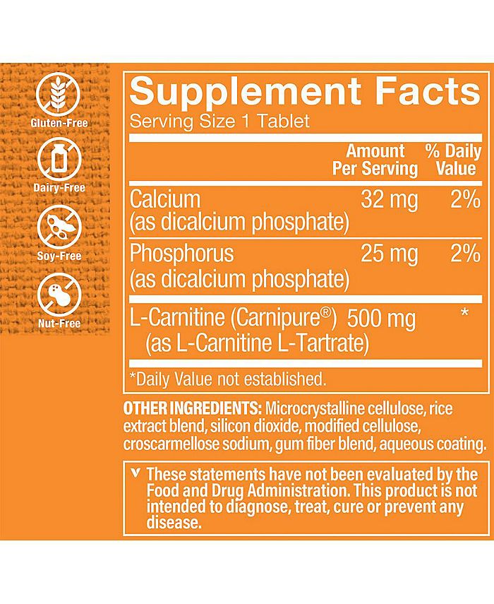 The Vitamin Shoppe Carnipure L-Carnitine - Supports Cardiovascular ...