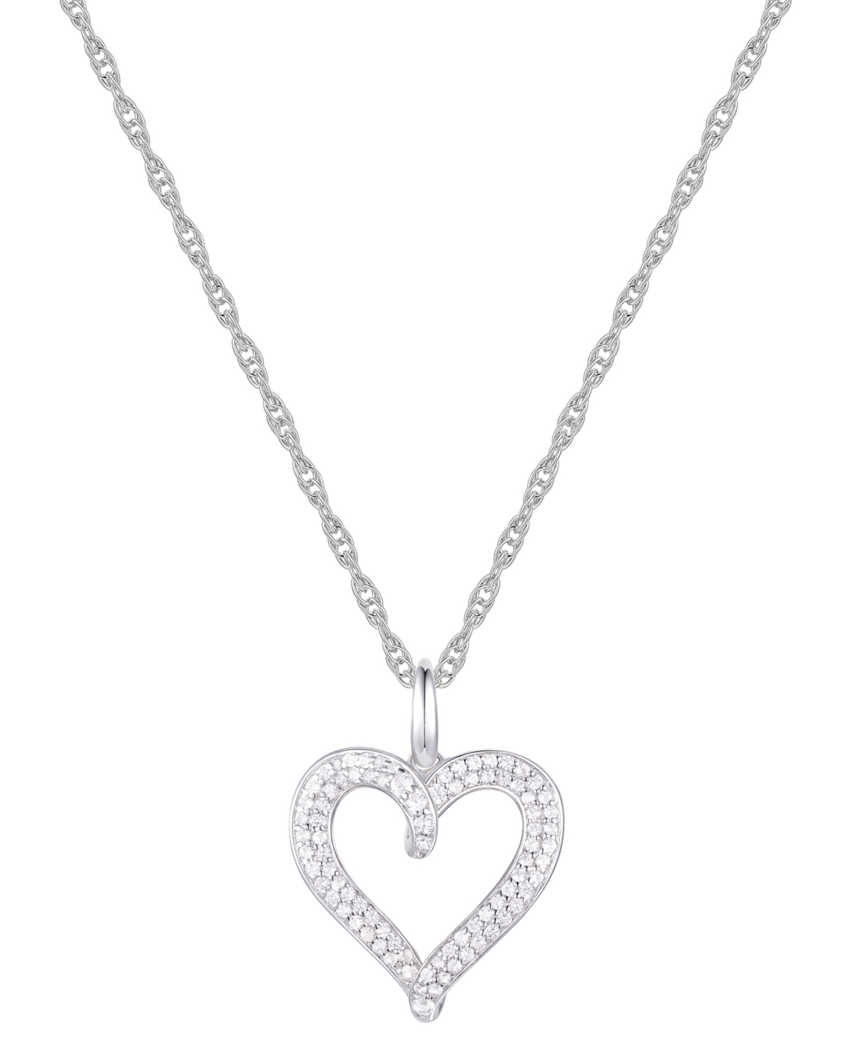 Click here for Diamond Heart 18 Pendant Necklace (1/4 ct. t.w.) i... prices