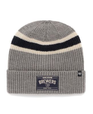 Men's '47 Brand Graphite Milwaukee Brewers Penobscot Cuffed Knit Hat ...